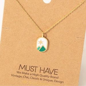 SB Glam | Jewelry | Mountain Landscape Pendant Necklace | Poshmark